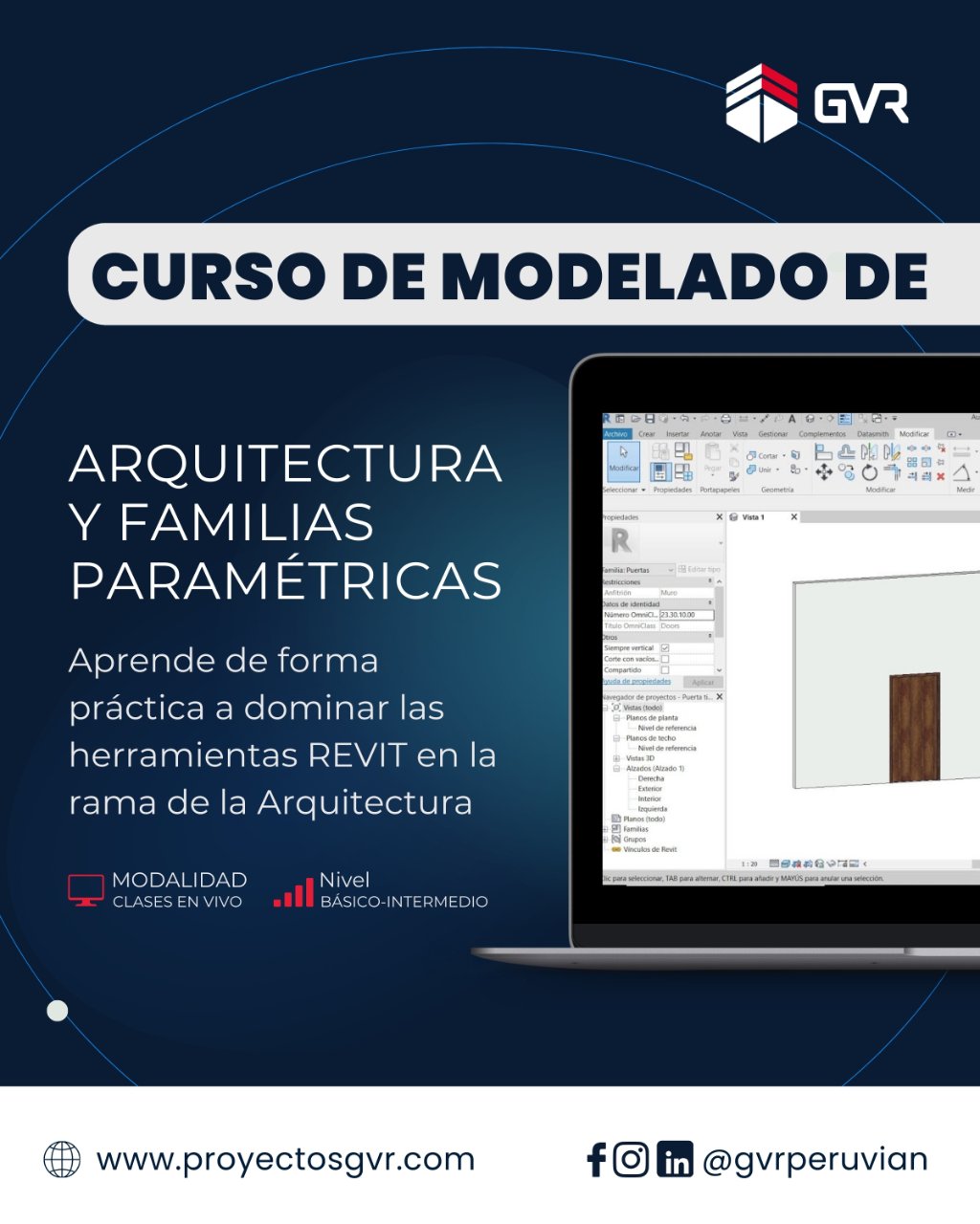 Modelado de Arquitectura y Familias Paramétricas en Revit | GVR PE